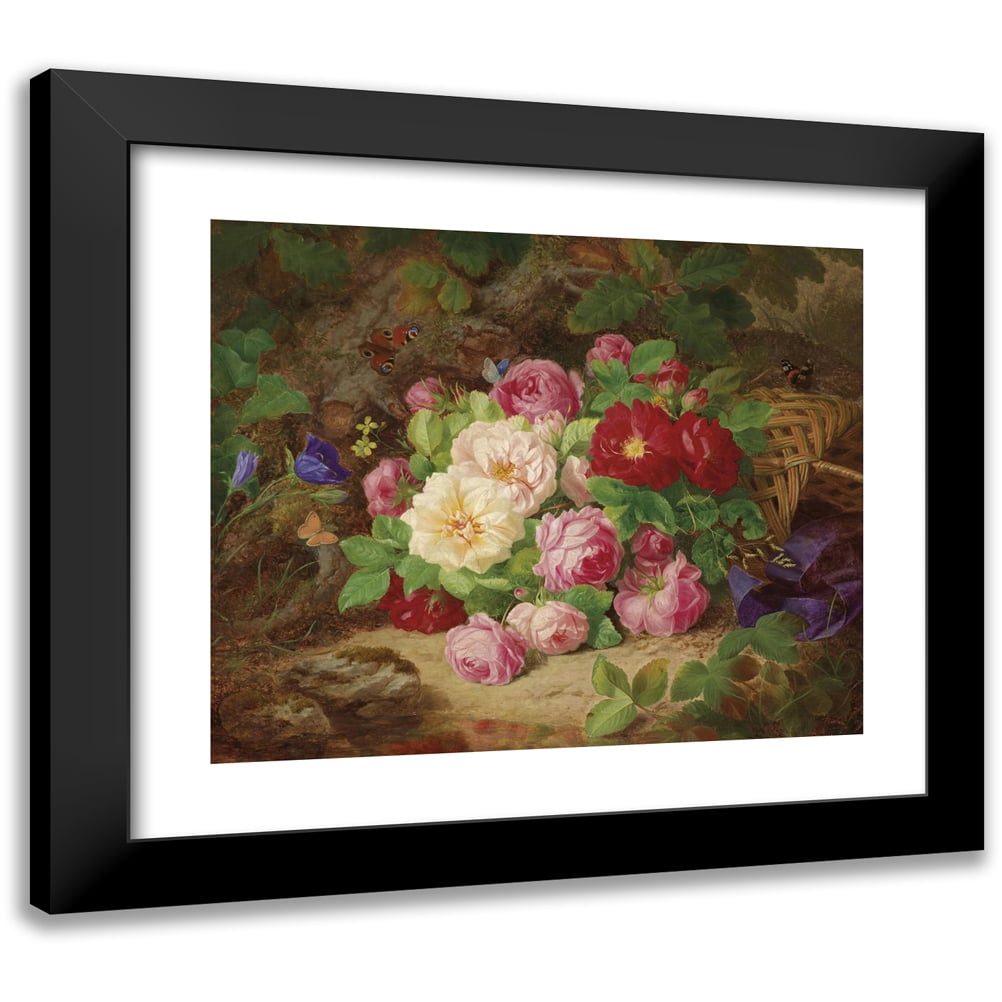 Josef Lauer 14x12 Black Modern Framed Museum Art Print Titled - Rose ...