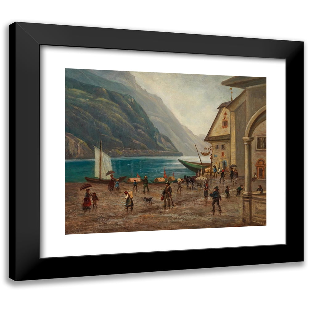 Josef Mayr 24x20 Black Modern Framed Museum Art Print Titled - On the ...