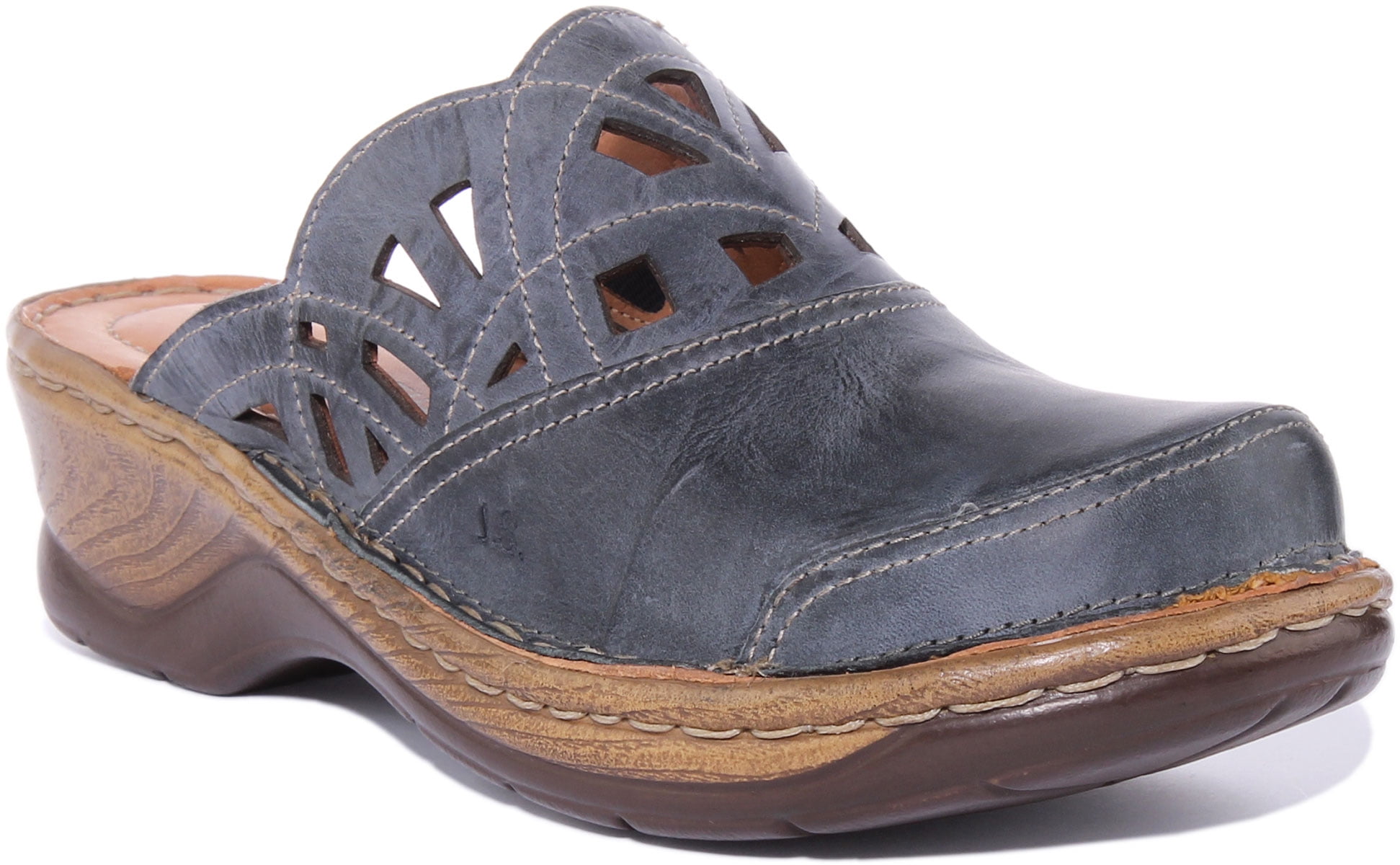 Josef Seibel Catalonia 41 Women's Leather Closed Toe Mule Sandal In ...