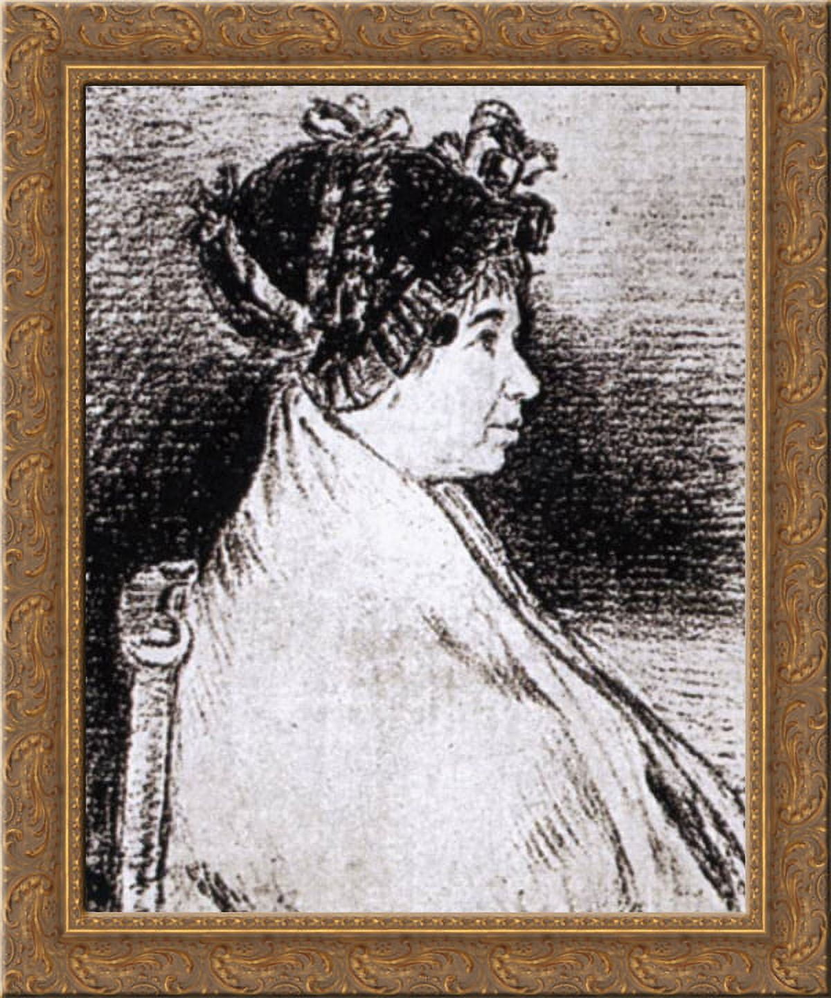 Josefa Bayeu 24x20 Gold Ornate Wood Framed Canvas Art by Francisco Goya ...