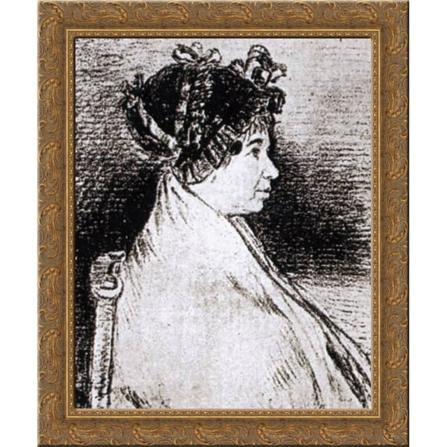 Josefa Bayeu 24x20 Gold Ornate Wood Framed Canvas Art by Francisco Goya ...