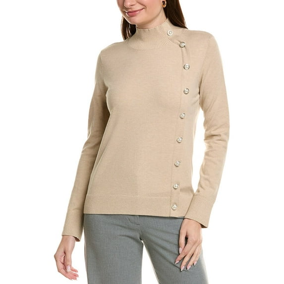 Joseph A. womens Mock Neck Cardigan, XL, Tan - Walmart.com