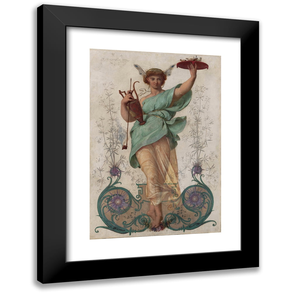 Joseph Alexis Mazerolle 17x24 Black Modern Framed Museum Art Print ...