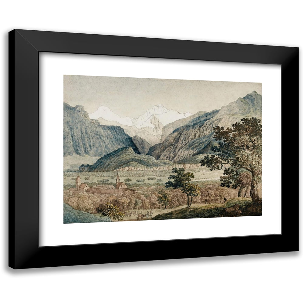 Joseph Anton Koch 14x11 Black Modern Framed Museum Art Print Titled ...
