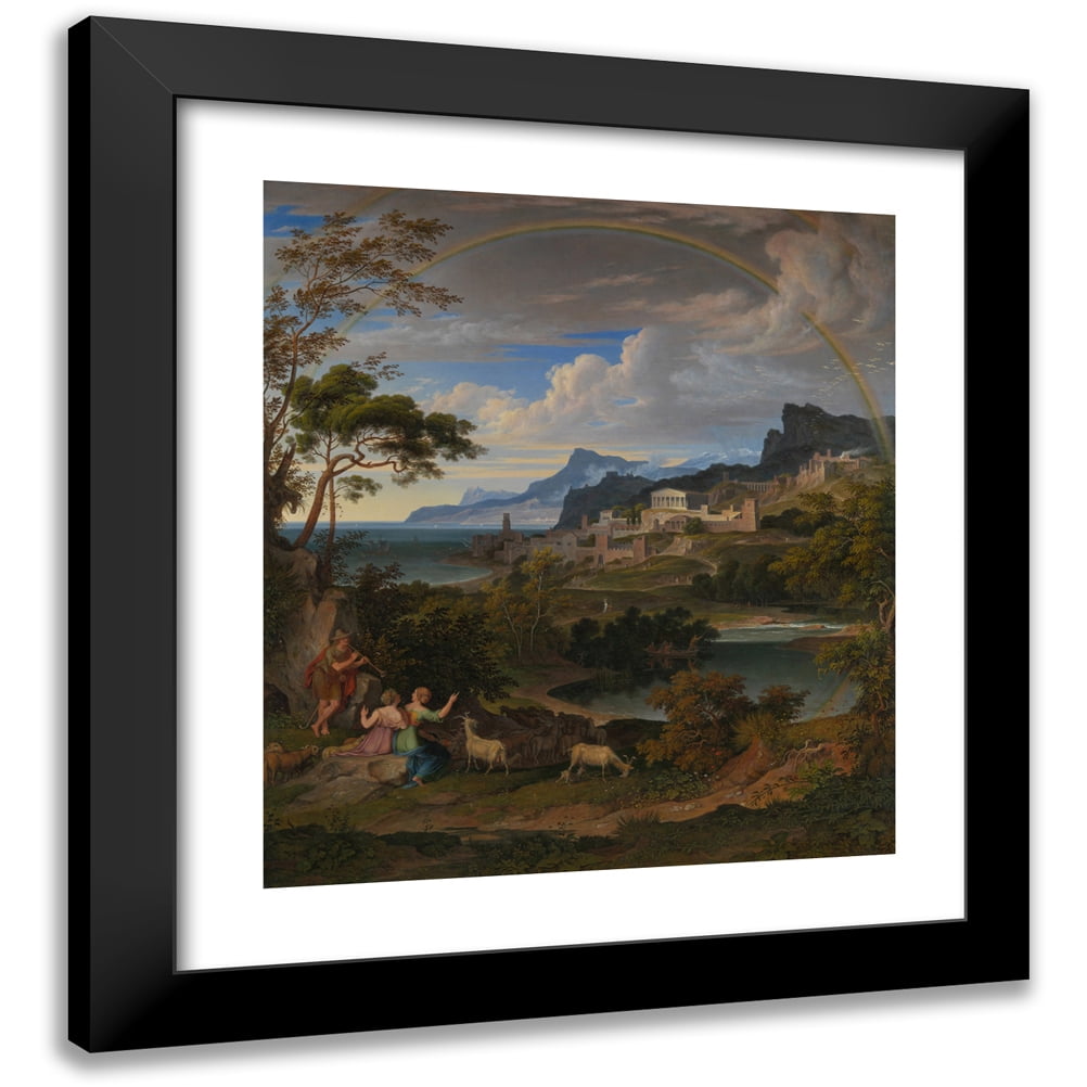 Joseph Anton Koch 15x16 Black Modern Framed Museum Art Print Titled ...