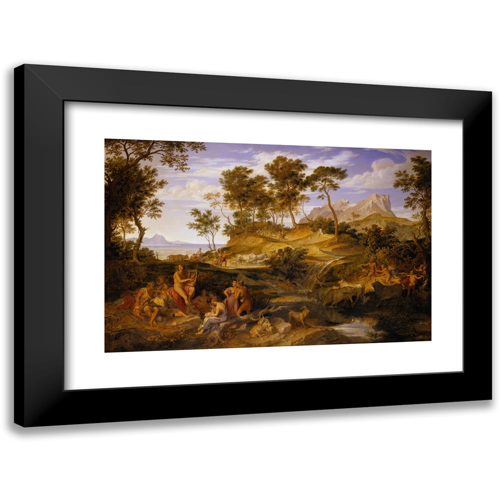 Joseph Anton Koch 24x17 Black Modern Framed Museum Art Print Titled ...