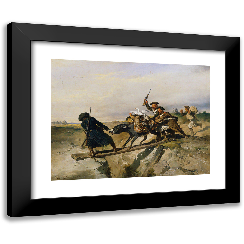 Joseph Anton Strassgschwandtner 24x19 Black Modern Framed Museum Art ...