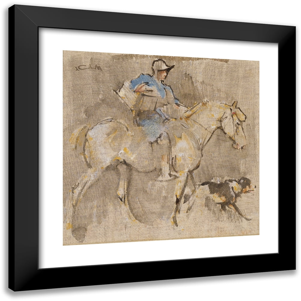 Joseph Crawhall 20x20 Black Modern Framed Museum Art Print Titled ...