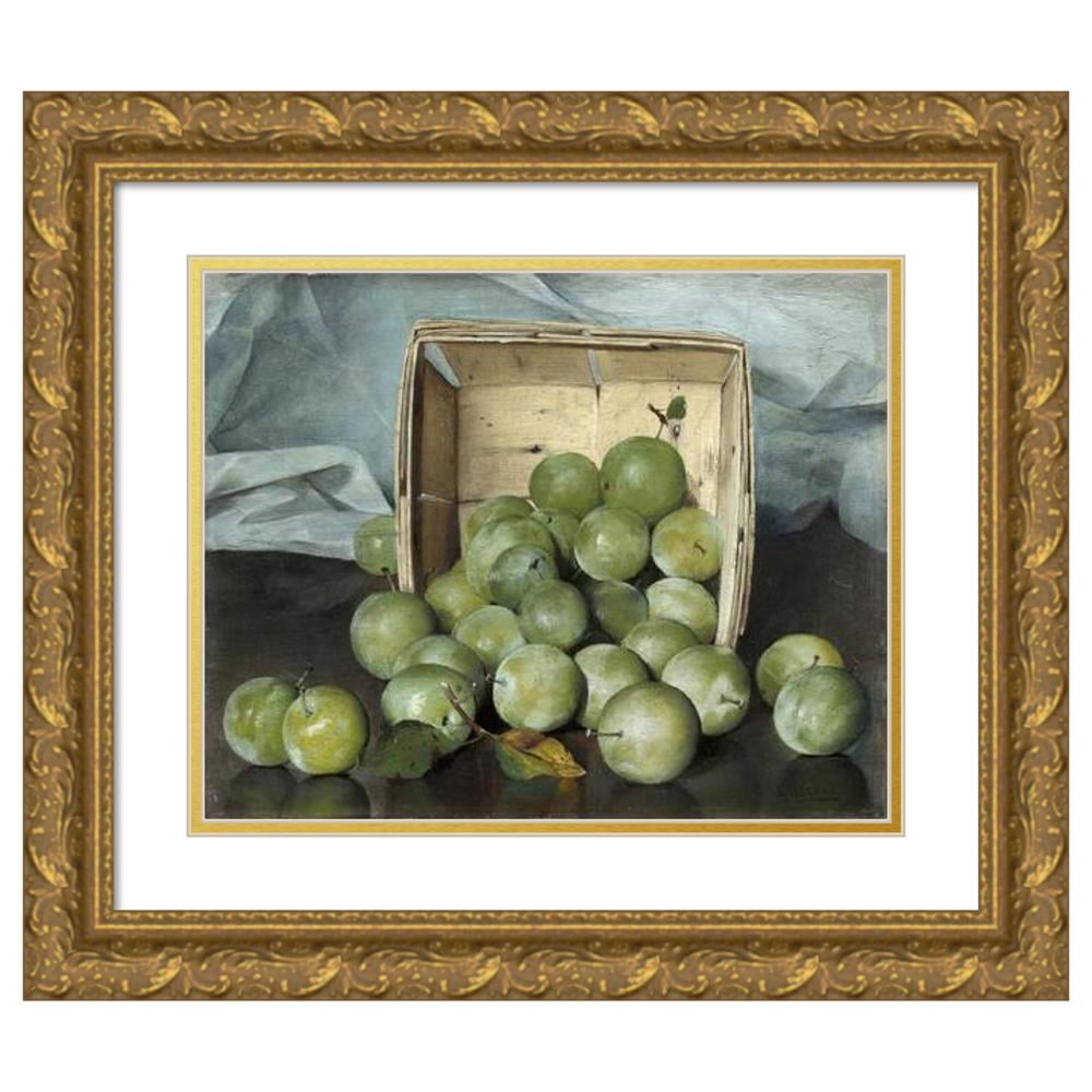 Joseph Decker 14x12 Gold Ornate Wood Frame and Double Matted Museum Art ...