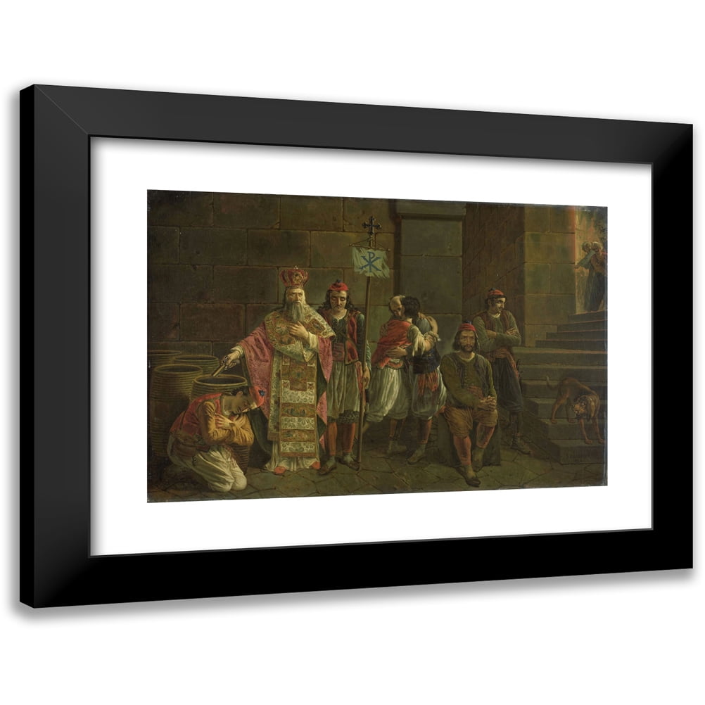 Joseph-Denis Odevaere 24x18 Black Modern Framed Museum Art Print Titled ...