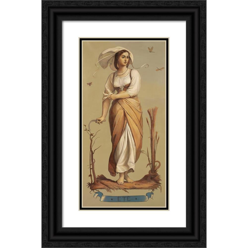 Joseph Felon 9x14 Black Ornate Wood Framed Double Matted Museum Art ...