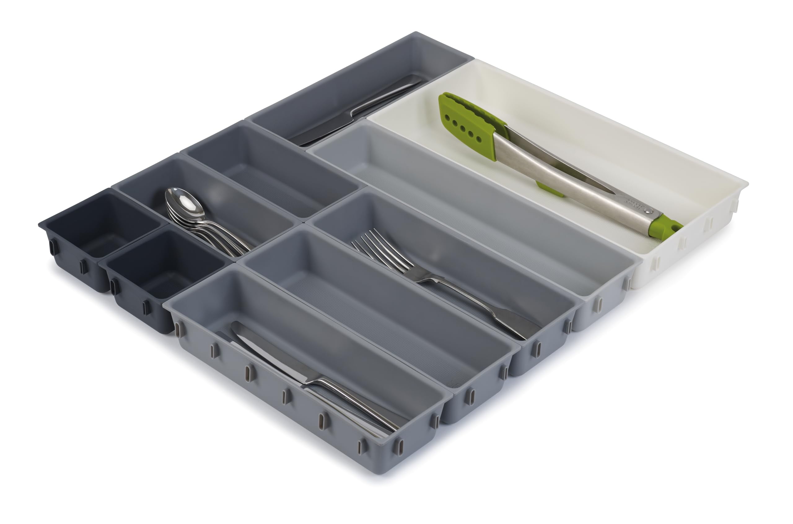 Joseph Joseph Blox 10 Piece Plastic Storage Trays Organizer Grey C40 ...