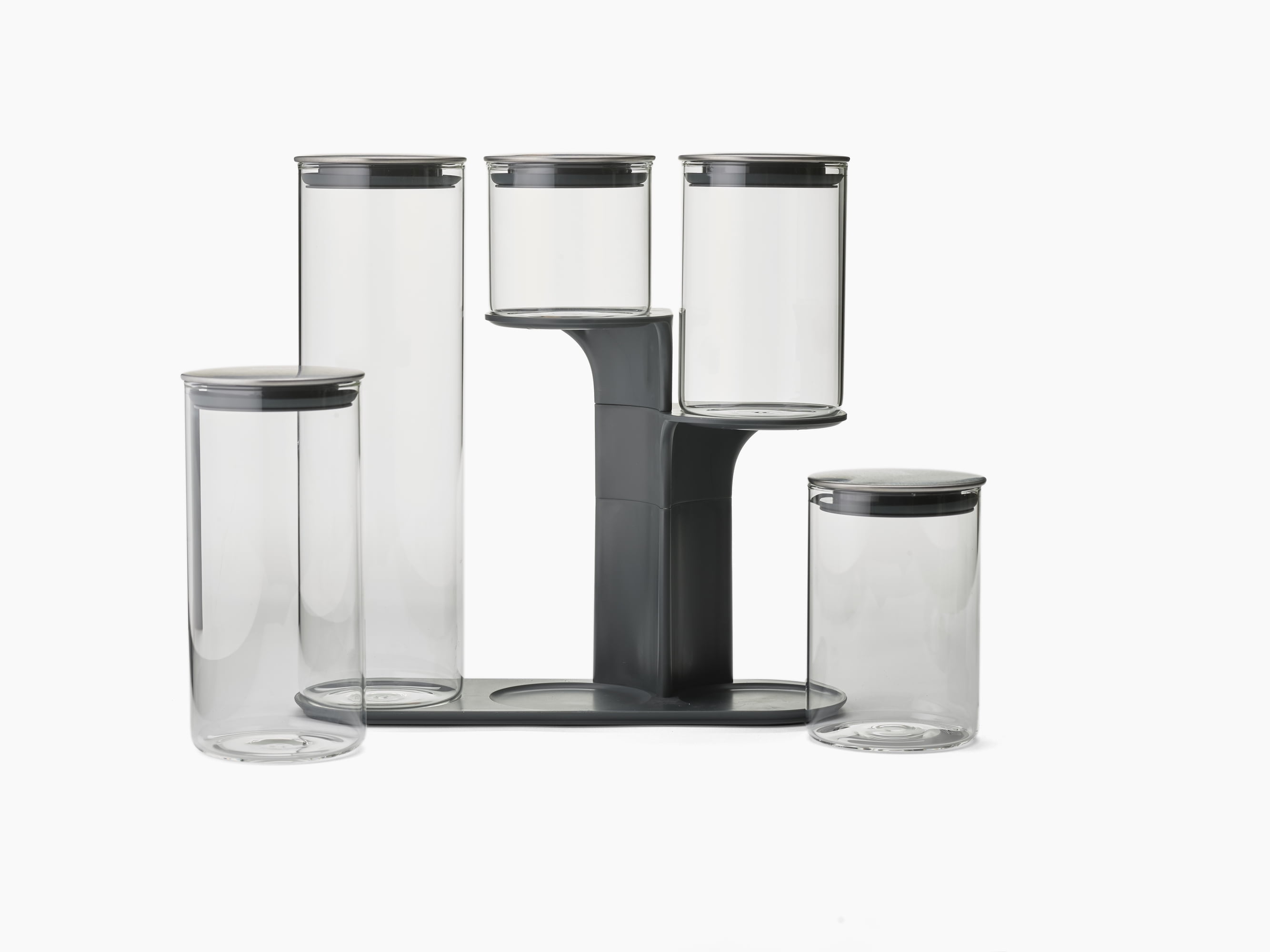 Joseph Joseph Podium Glass Storage Container Set, Airtight Seal, 5 ...