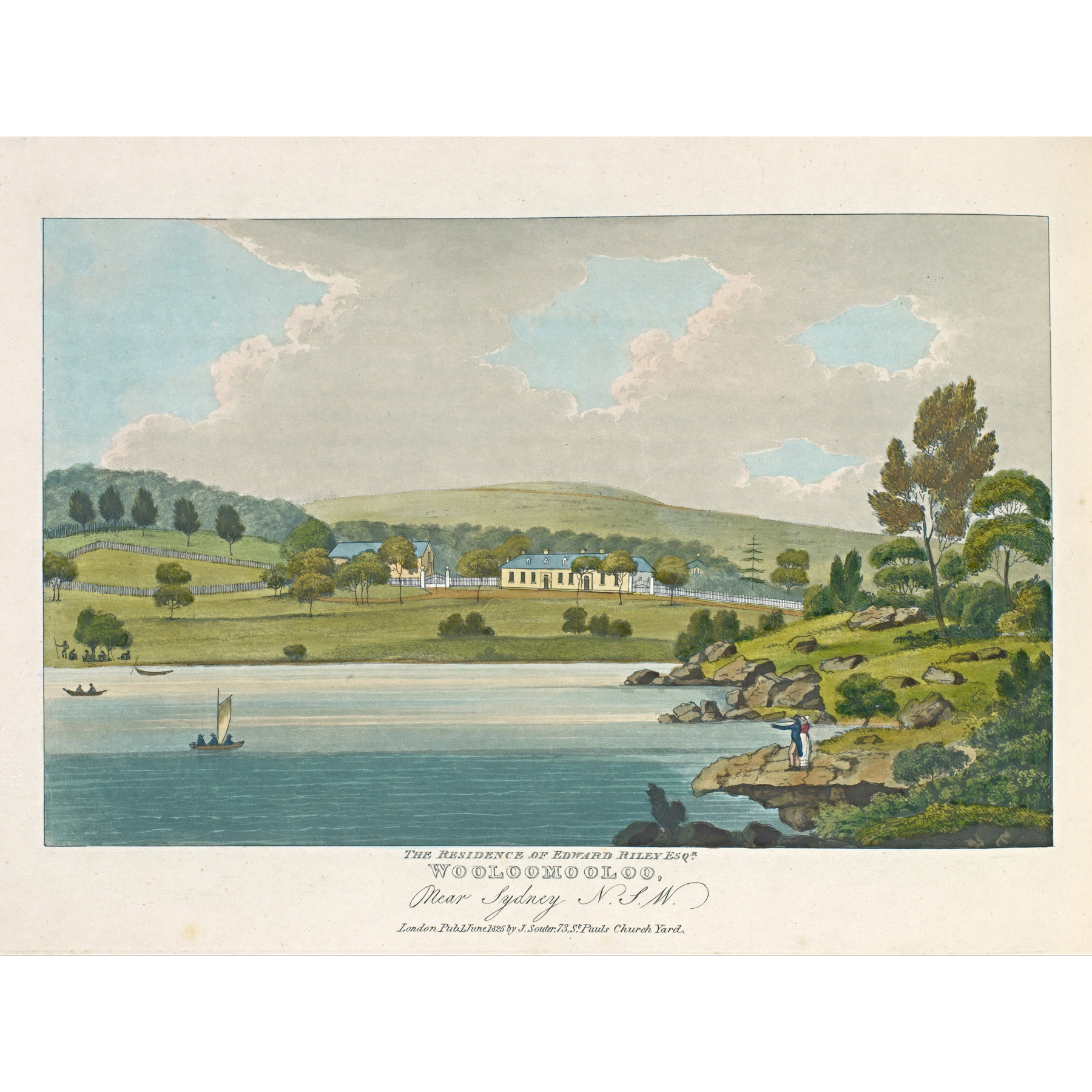 Joseph Lycett The Residence Of Edward Riley Esquire Near Sydney Extra ...