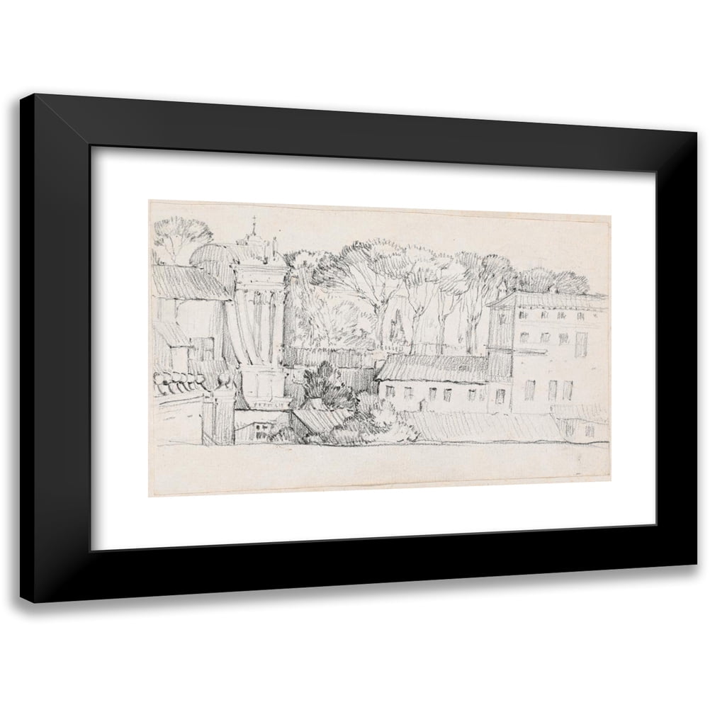 Joseph-Marie Vien 14x11 Black Modern Framed Museum Art Print Titled - Roman Rooftops (1744-1750 ...