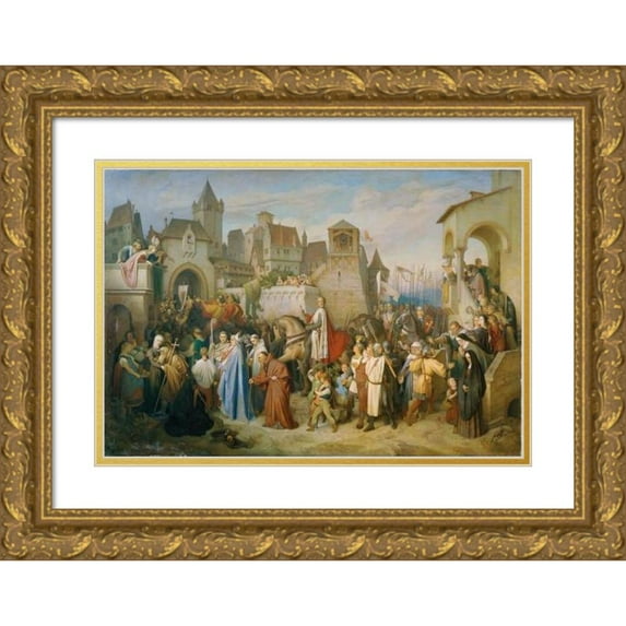 Joseph Mathias von Trenkwald 18x13 Gold Ornate Wood Frame and Double ...