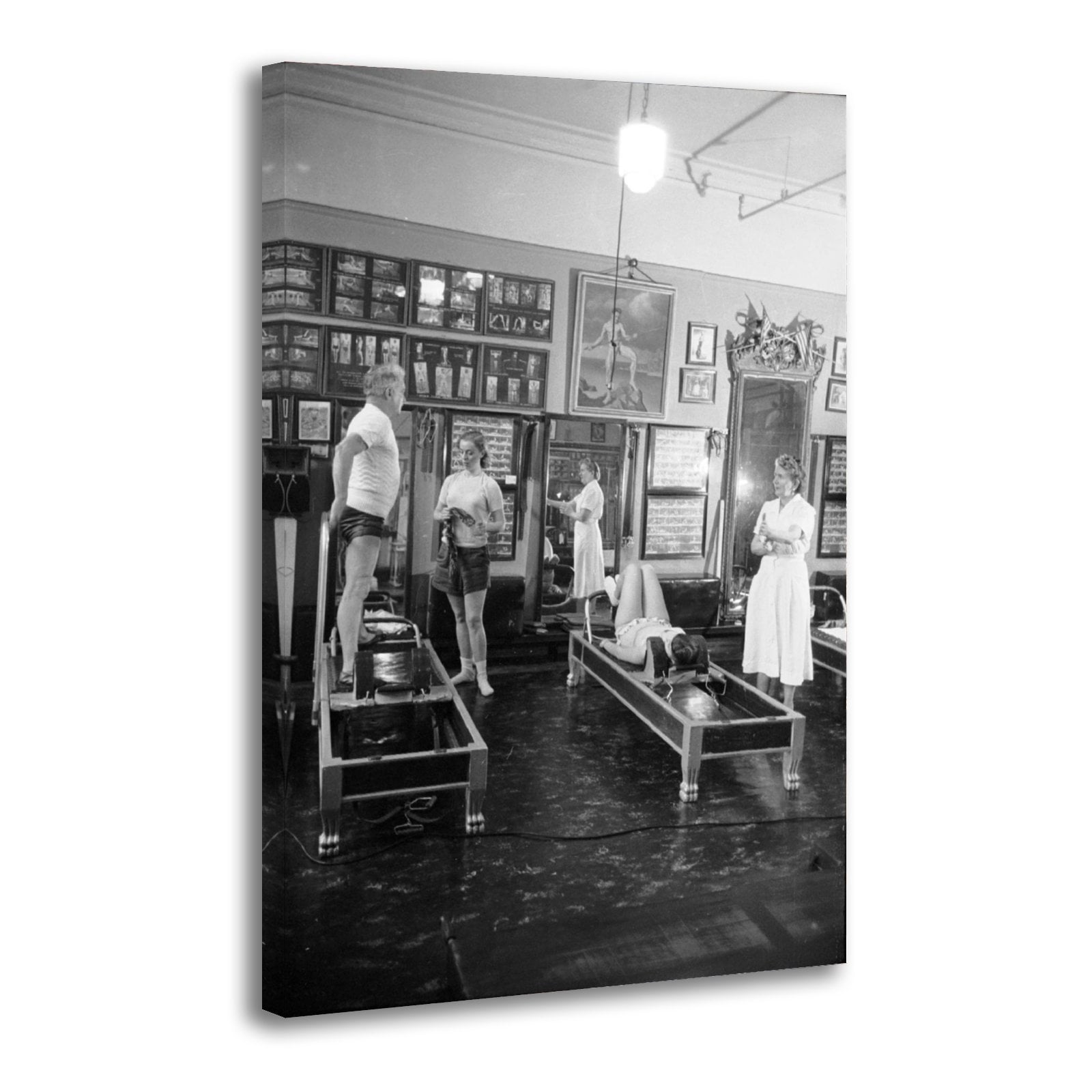 Joseph Pilates Reformer Exercises Print Photo Art Painting Canvas ...