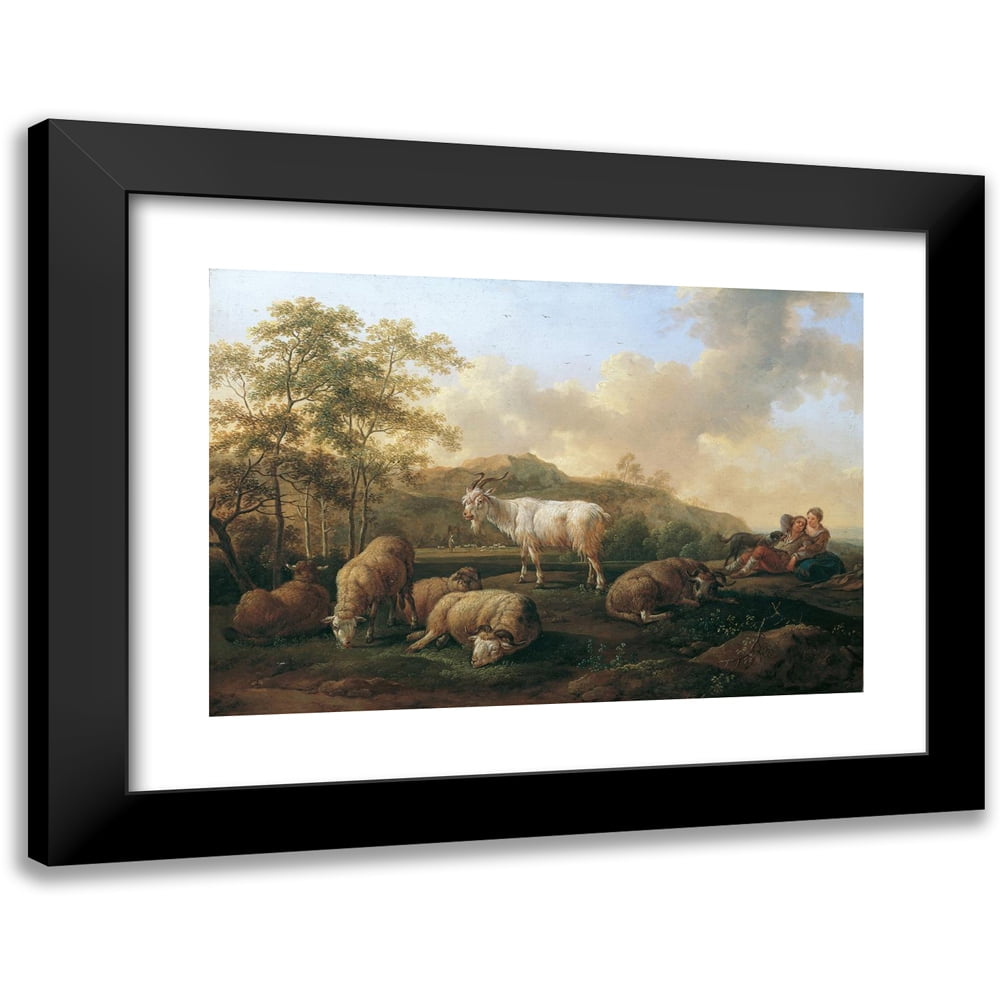 Joseph Roos the elder 14x11 Black Modern Framed Museum Art Print Titled ...