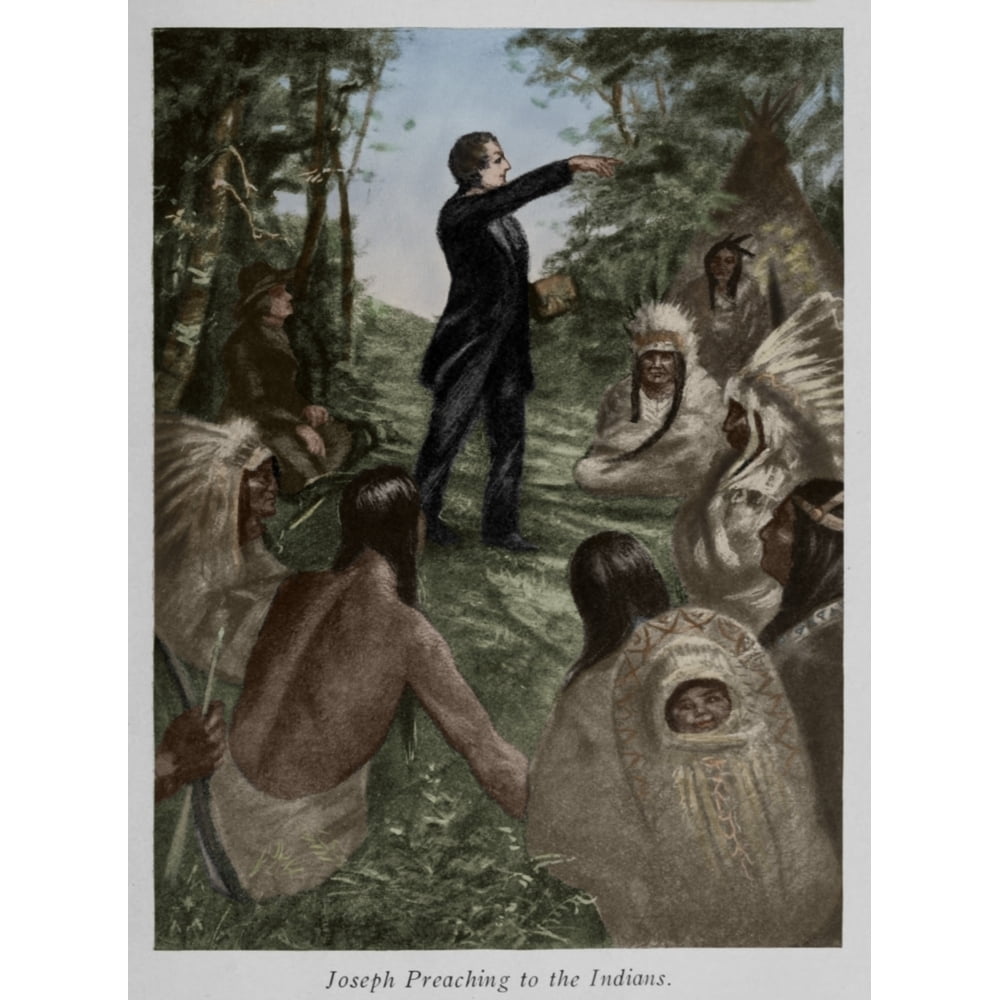 Joseph Smith Preaching To The Indians. In The 1830S History (18 x 24 ...