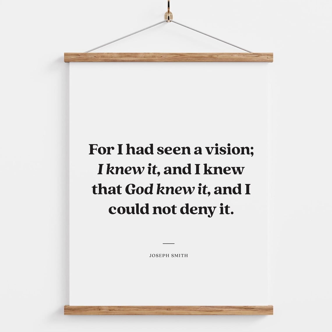 Joseph Smith Quote, Lds Wall Art, Doctrine And Covenants Scripture, Lds ...