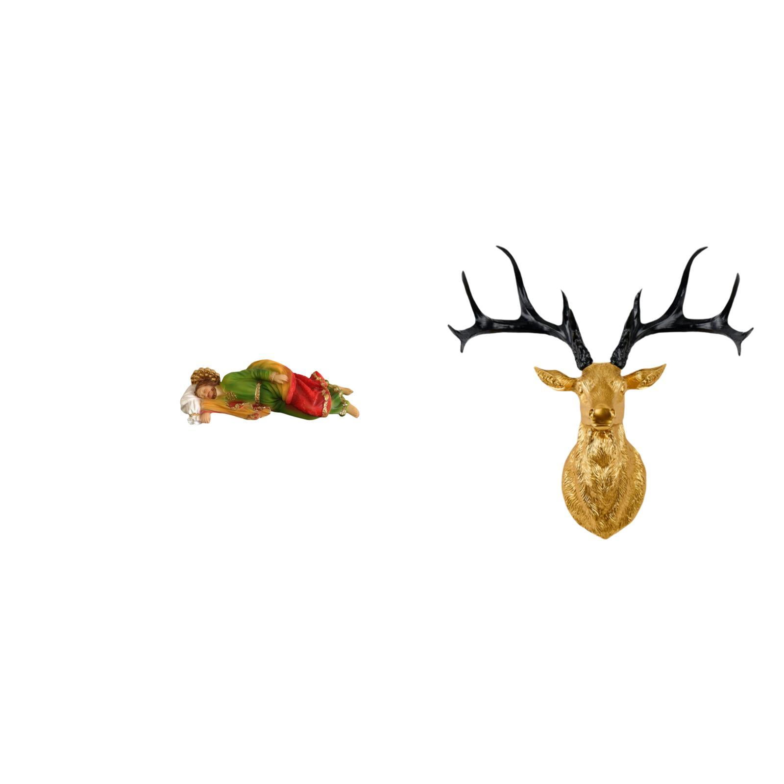 Joseph Statue Deer Head Sculpture Figurine Resin Material for Home ...