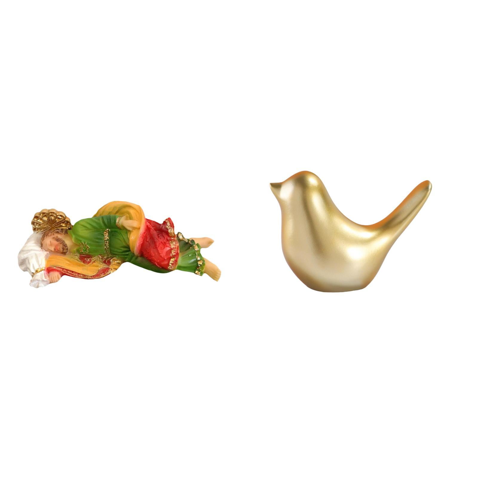 Joseph Statue Golden Birds Figurine Decorative Sculpture Resin ...
