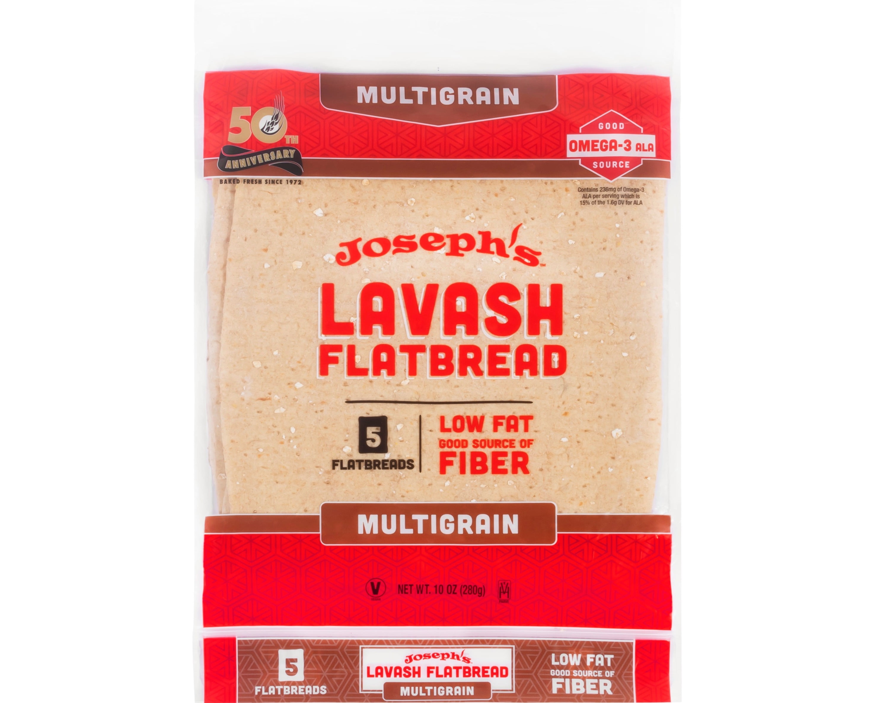 Joseph's Bakery Multigrain Lavash, Thin Baked Flatbread, 10oz Pack of 5 ...