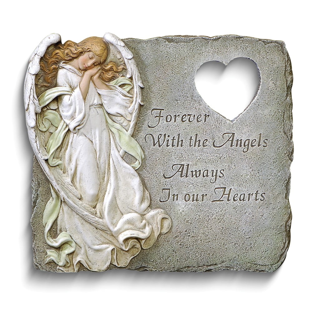 Joseph's Studio FOREVER WITH THE ANGELS. Stone Resin Memorial Garden ...