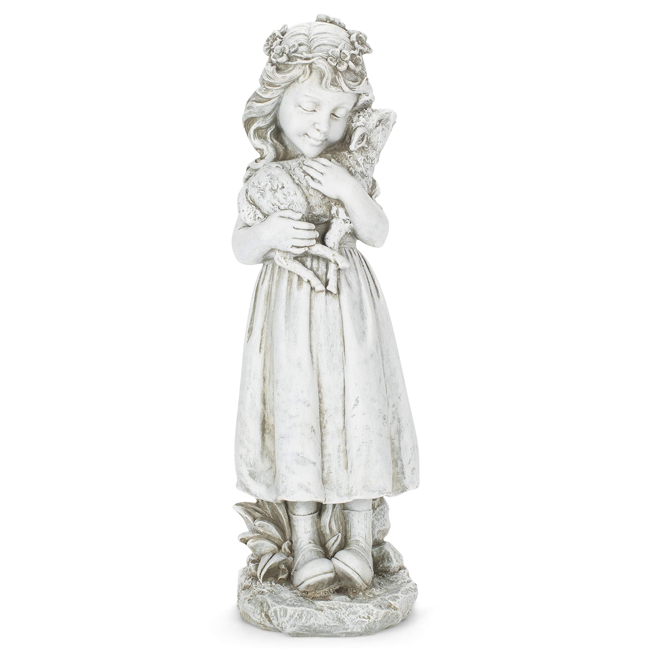 Joseph's Studio by Roman Inc., Girl with Lamb Garden Statue, Garden ...