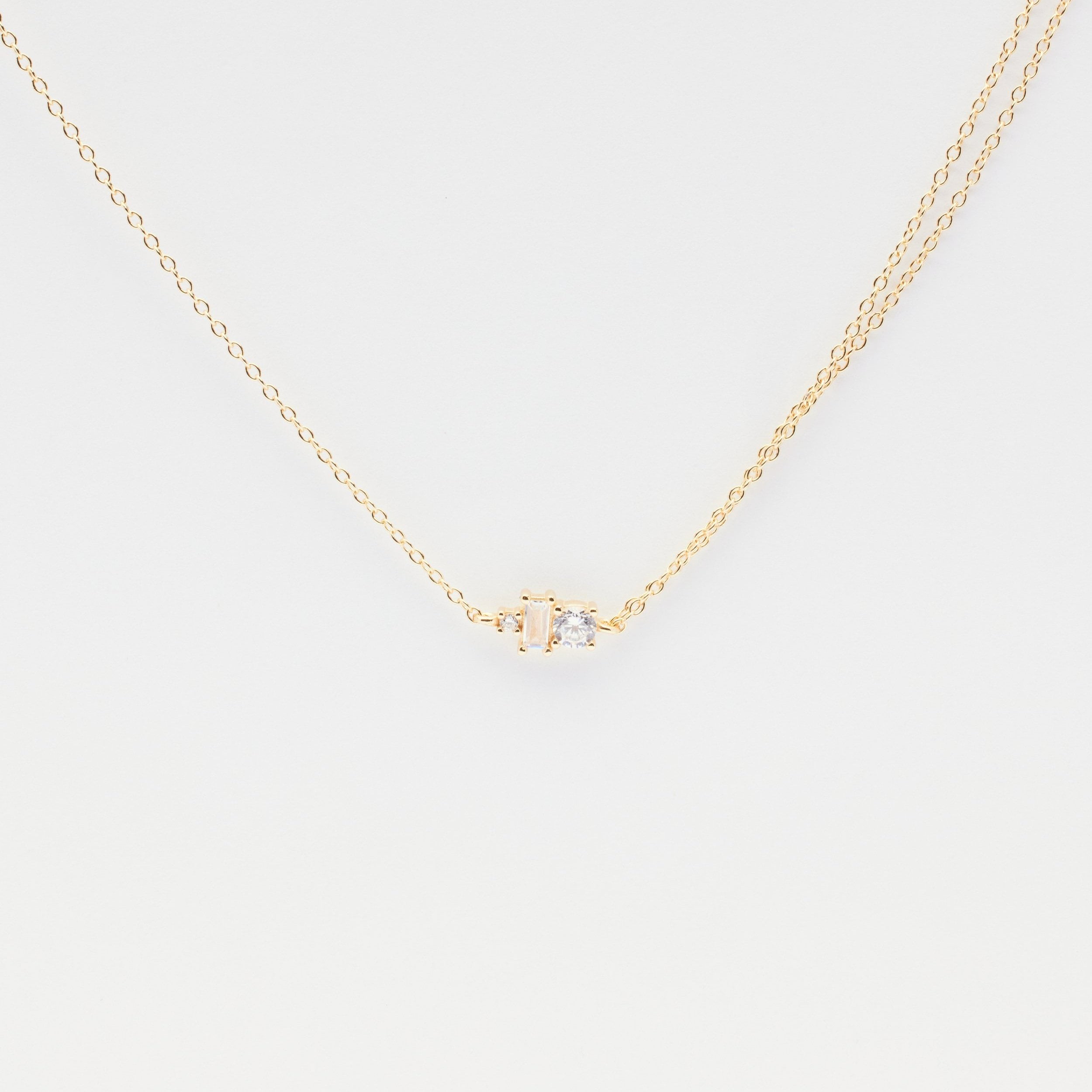 Josephine Double Gold Chain Necklace - Walmart.com