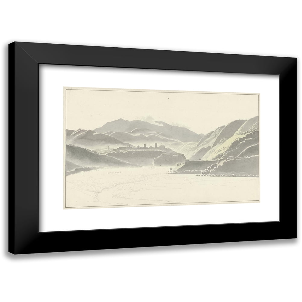 Josephus Augustus Knip 14x11 Black Modern Framed Museum Art Print Titled - View of Cittaducale ...