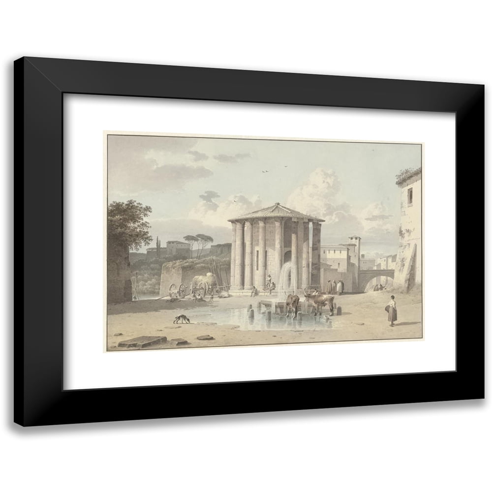 Josephus Augustus Knip 24x18 Black Modern Framed Museum Art Print Titled - The Temple of Vesta ...