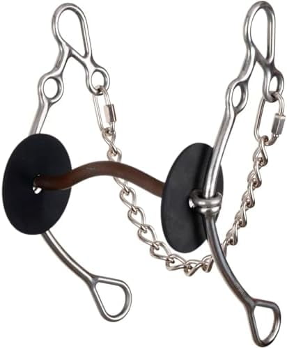 Josey-Mitchell Long Go Around Mullen Bits with Noseband - Solid Smooth ...
