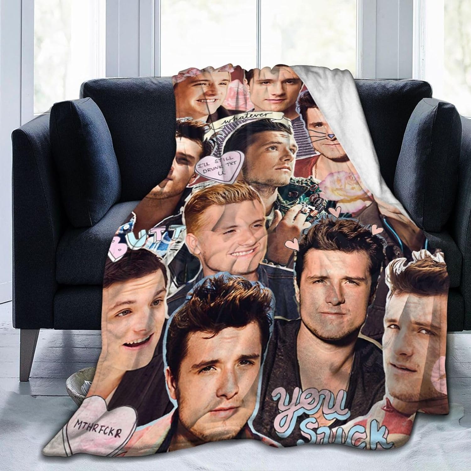 Josh Actor Hutcherson Throw Blanket Soft Plush Travel Blanket for ...