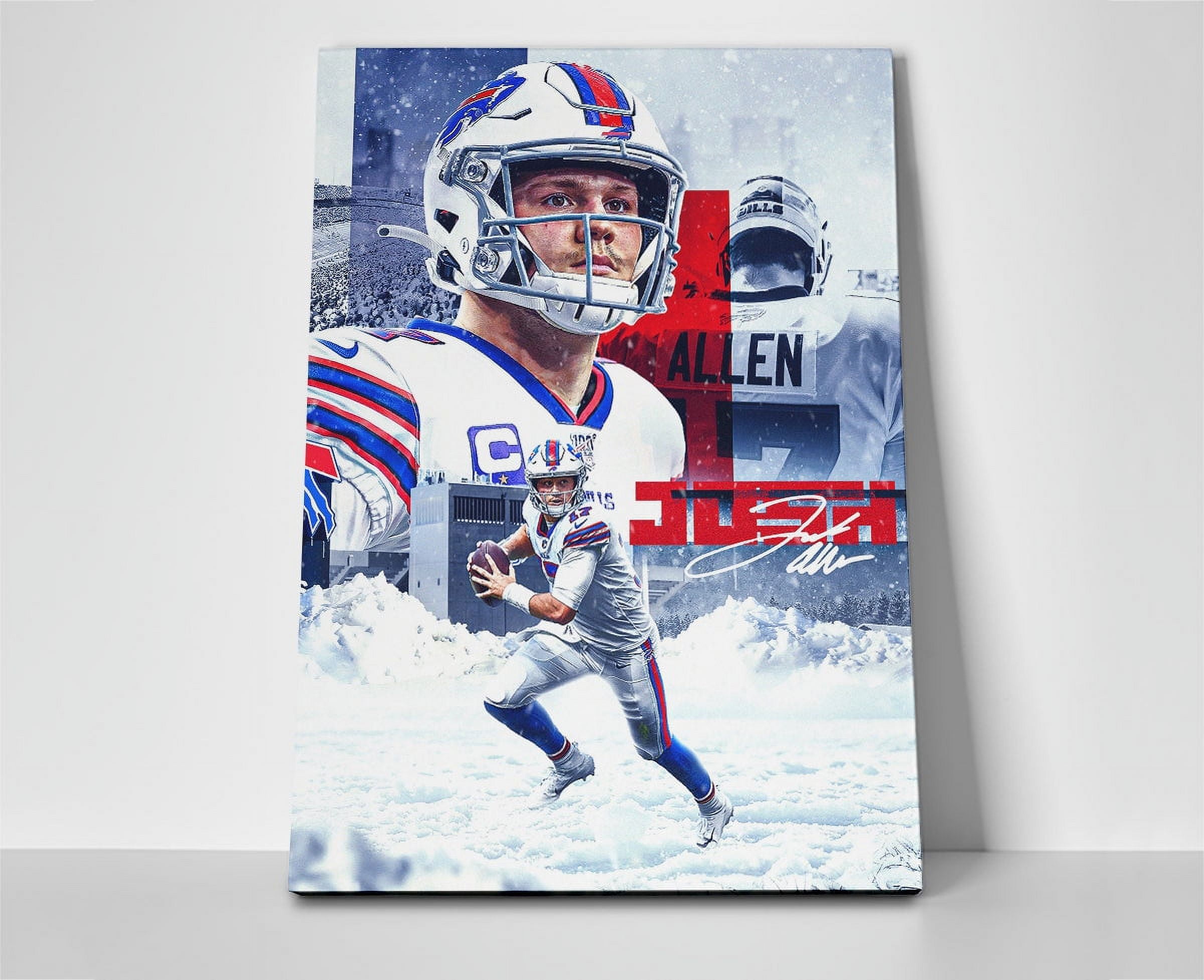 Josh Allen Bills Poster or Wrapped Canvas - Walmart.com