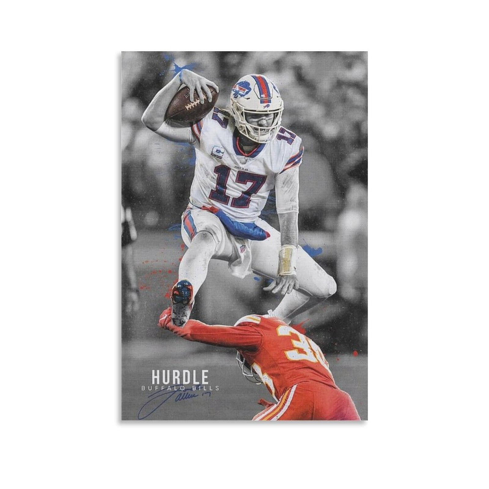 Josh Allen Canvas Poster Artworks Picture Print Poster Wall Art ...