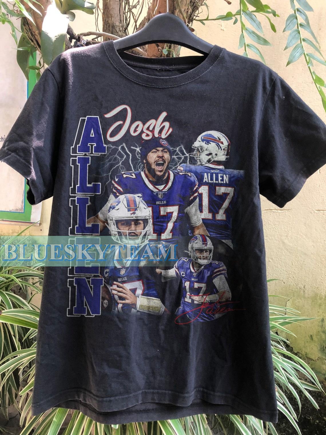 Josh Allen Shirt Football Shirt Vintage Bootleg Gift Retro Unisex ...