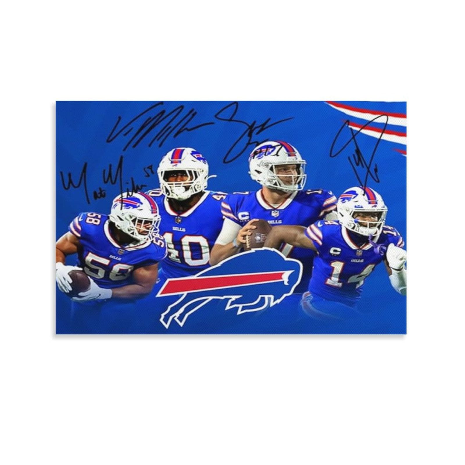Josh Allen Stefon Diggs Von Miller Matt Milano Signed Poster Room ...