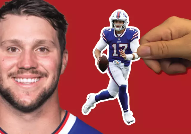 Josh Allen Sticker Decal Vinyl Buffalo Football Team Football For Car ...