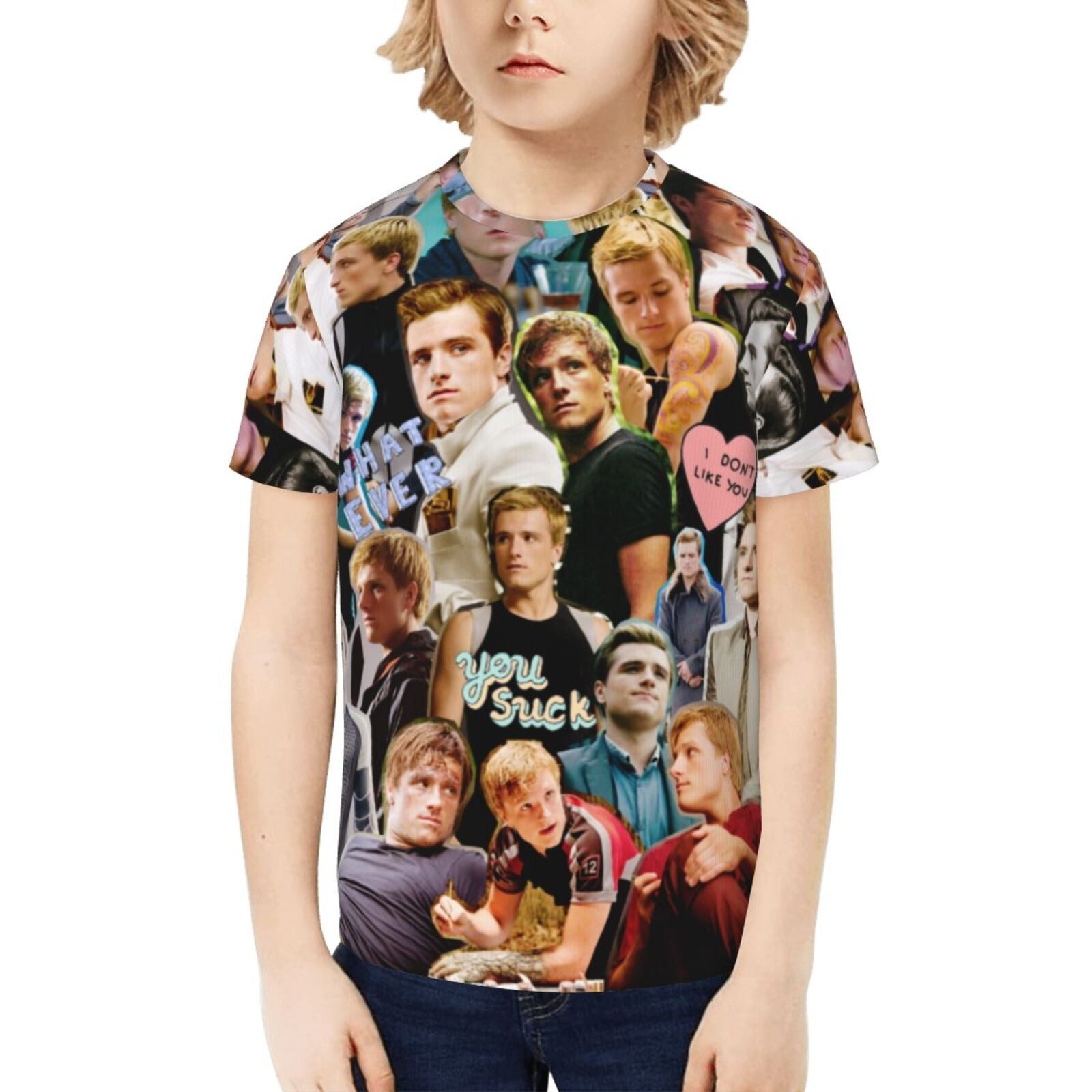 Josh Hutcherson Kids T-Shirt 3D Printed Graphic T-Shirts Boys and Girls ...
