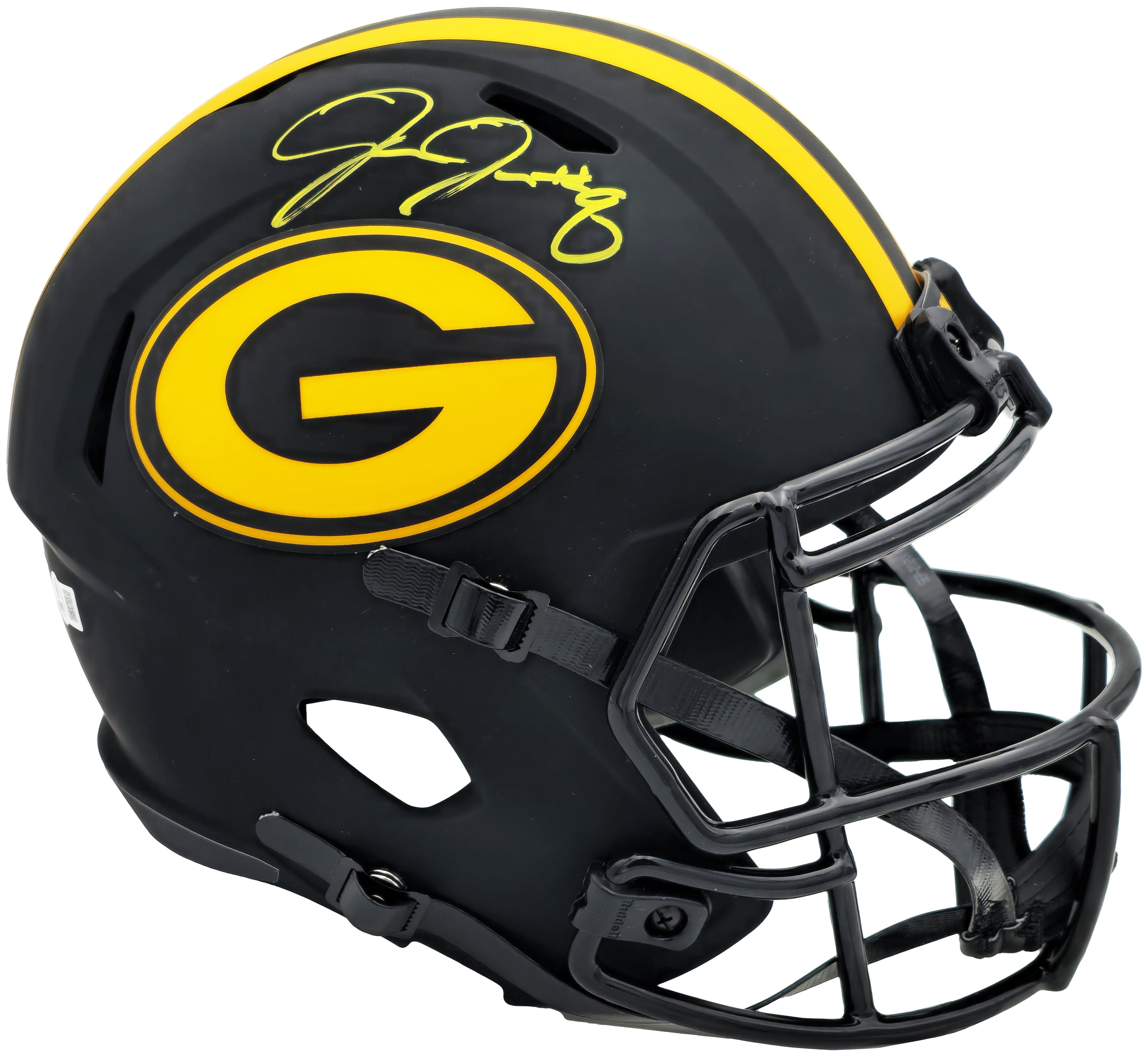 Josh Jacobs Autographed Green Bay Packers Eclipse Black Full Size Speed ...