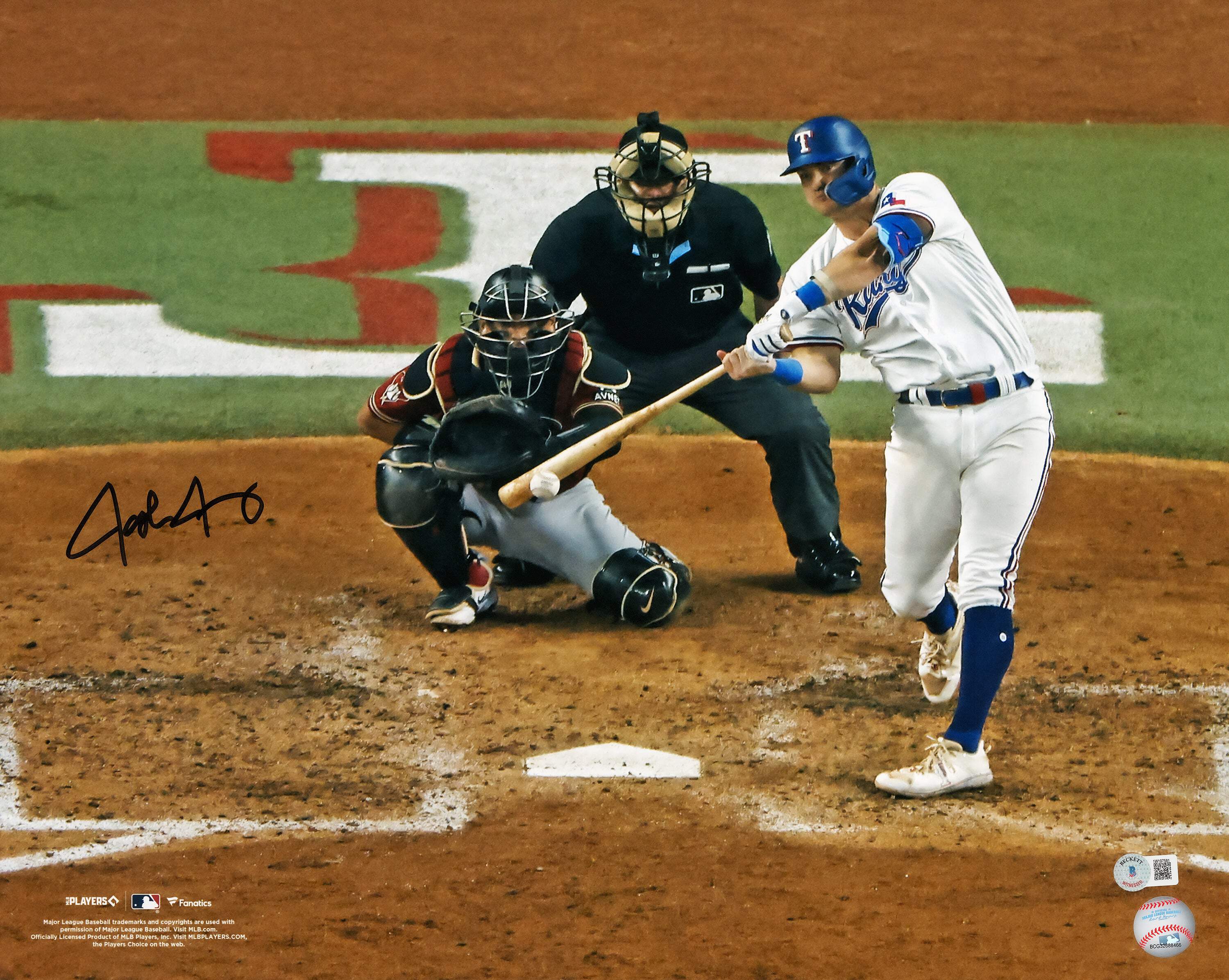 Josh Jung Autographed 16x20 Photo Texas Rangers Beckett BAS Witness ...
