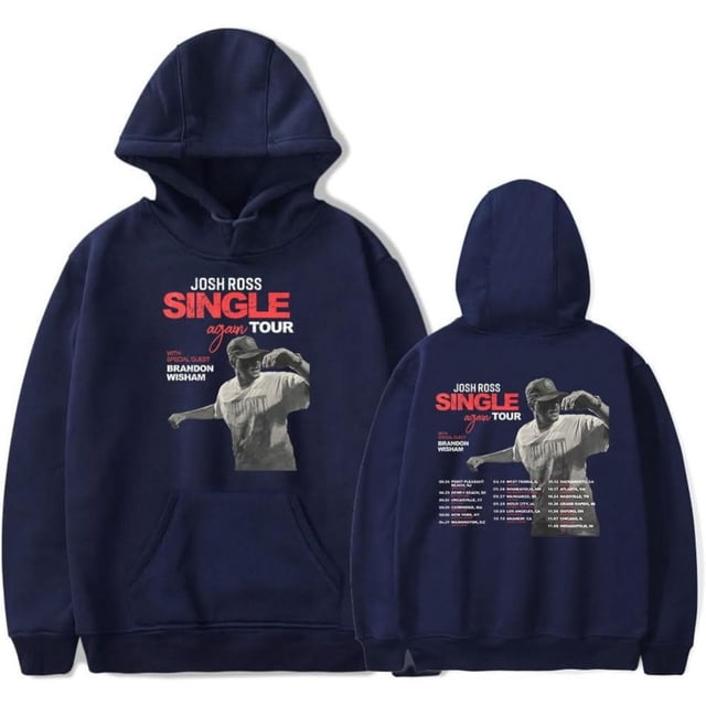 Josh Ross Single Again Tour Merch Hoodie Pockets Drawstring Unisex ...