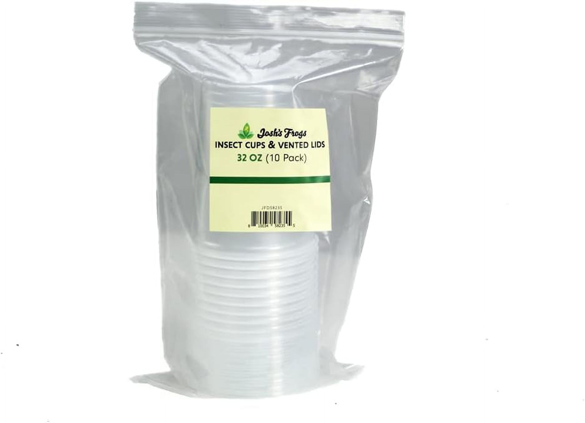 Josh's Frogs 32 oz Fruit Fly Cup and Vented Lid- 10 Pack - Walmart.com