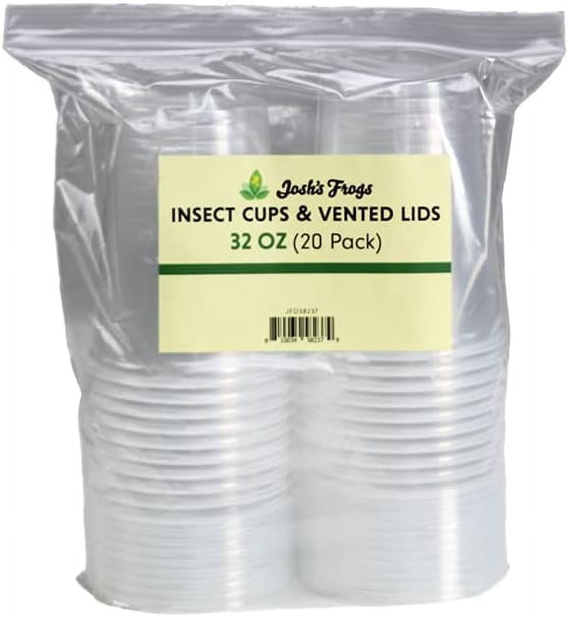 Josh's Frogs 32 oz Fruit Fly Cup and Vented Lid- 20 Pack - Walmart.com