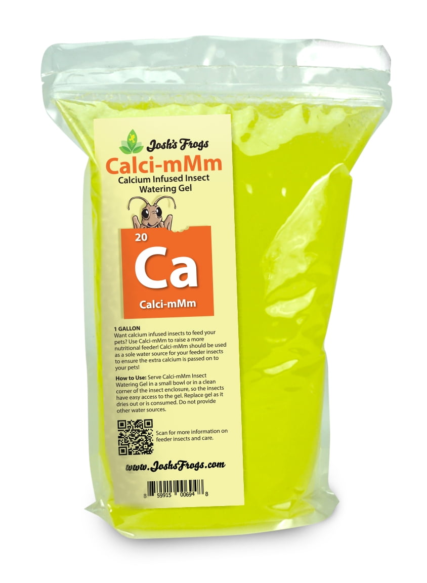 Josh's Frogs Calci-mMm Insect Watering Gel with Calcium (1 Gallon ...