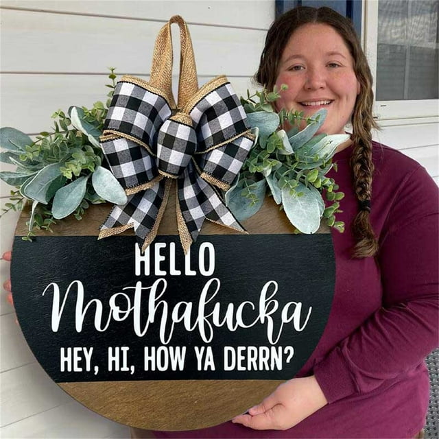 JoshiyFunny Words Hanger Welcome Sign Home Outdoor Decor 30 * 30CM Door ...