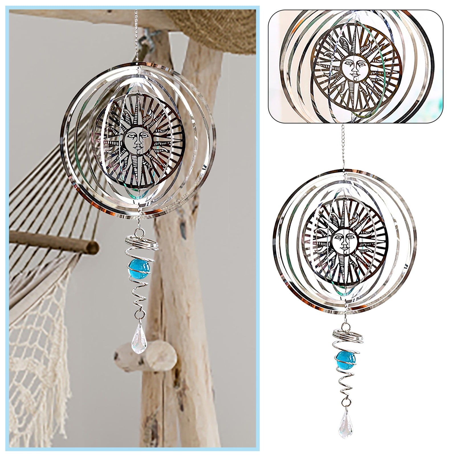 JoshiyWind Chimes Outdoor Interior Decoration With Wind 3D Metal Small ...