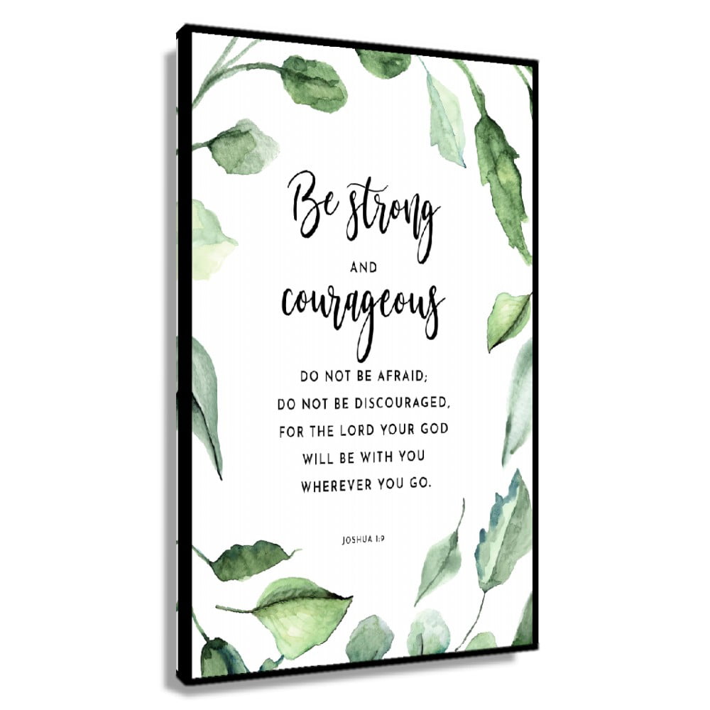 Joshua 1 9 Be Strong Scripture Wall Art Scripture, Bible Verse Poster ...