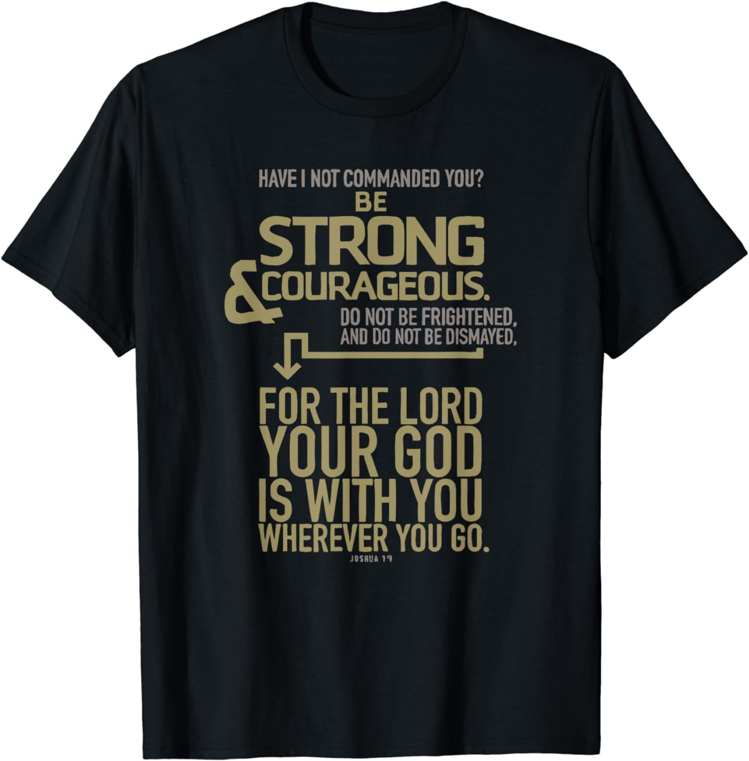 Joshua 1 9 God Is With You Be Strong and Courageous T-Shirt - Walmart.com